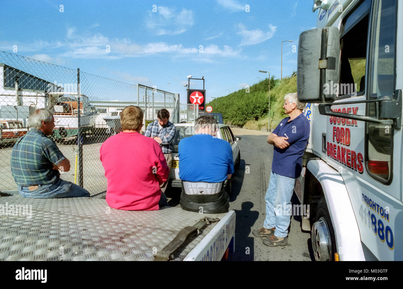 Fuel blockade at Shoreham Harbour Stock Photo - Alamy