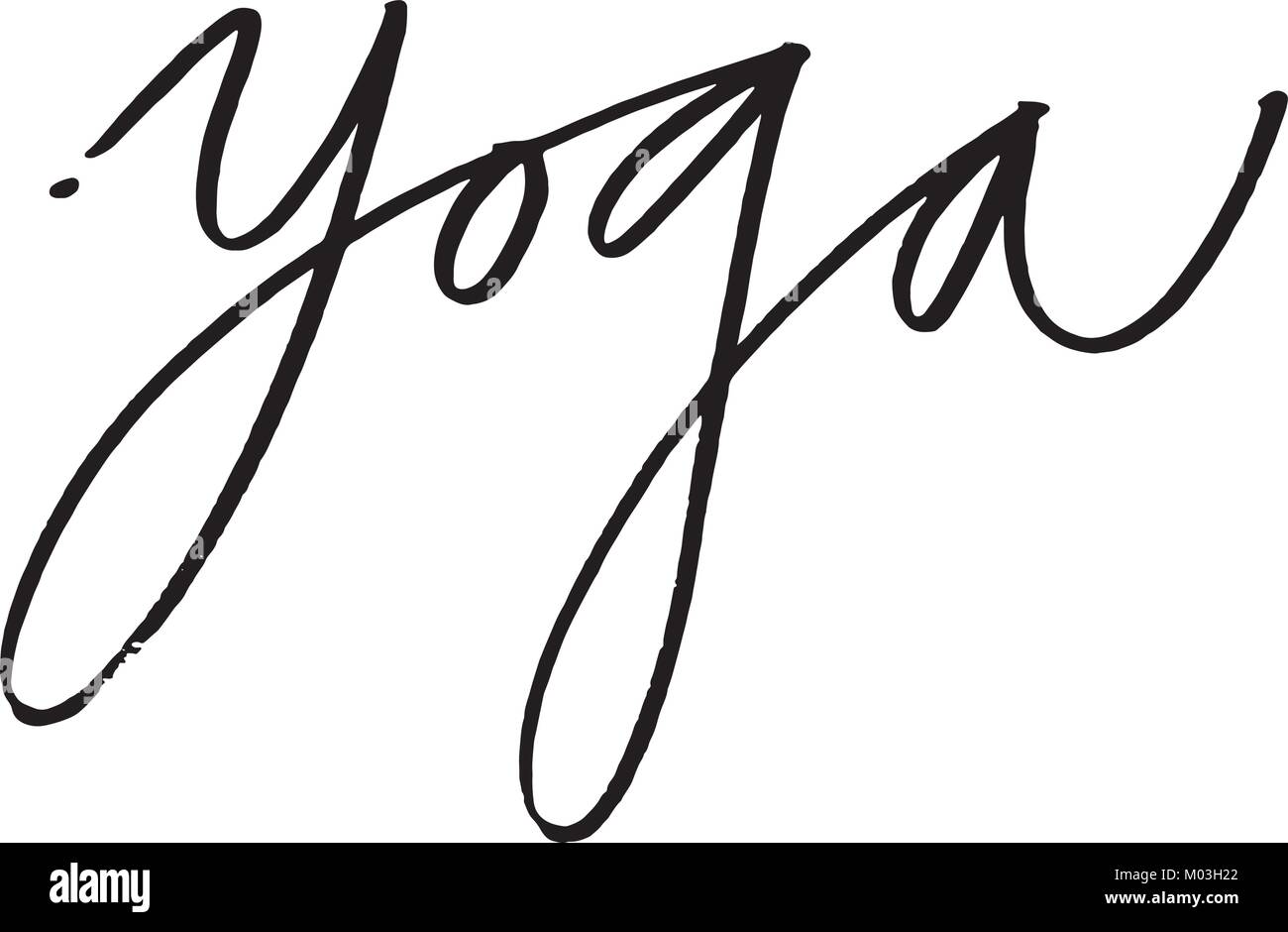 Hand lettering Yoga logo letters. Can be printed on greeting cards ...