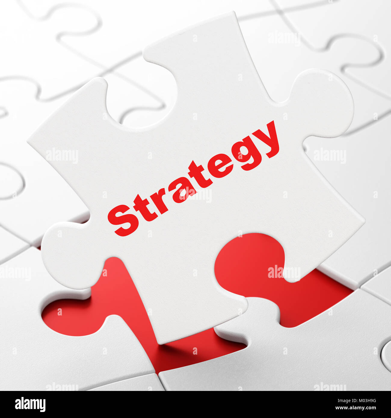 Business concept: Strategy on puzzle background Stock Photo - Alamy