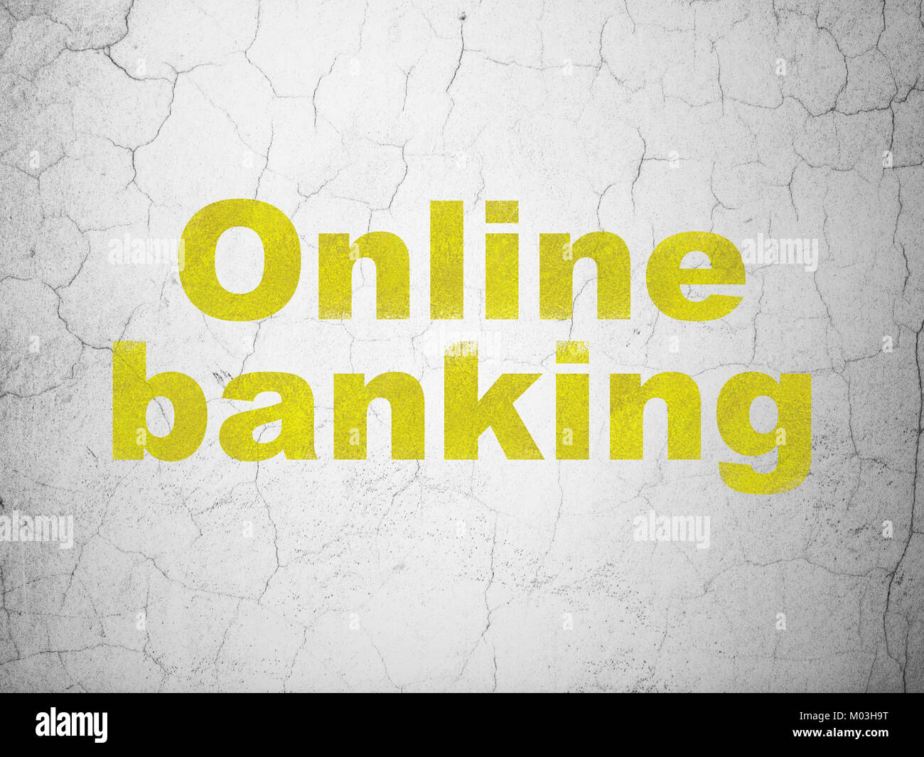 Finance concept: Online Banking on wall background Stock Photo - Alamy