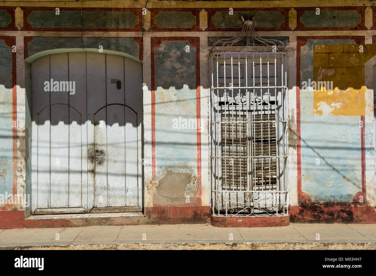 Windows, doors, walls . Colorful elements of traditional houses in the ...