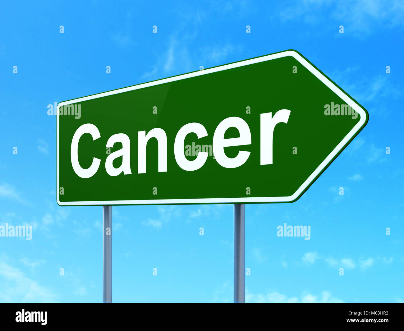 Medicine concept: Cancer on road sign background Stock Photo - Alamy