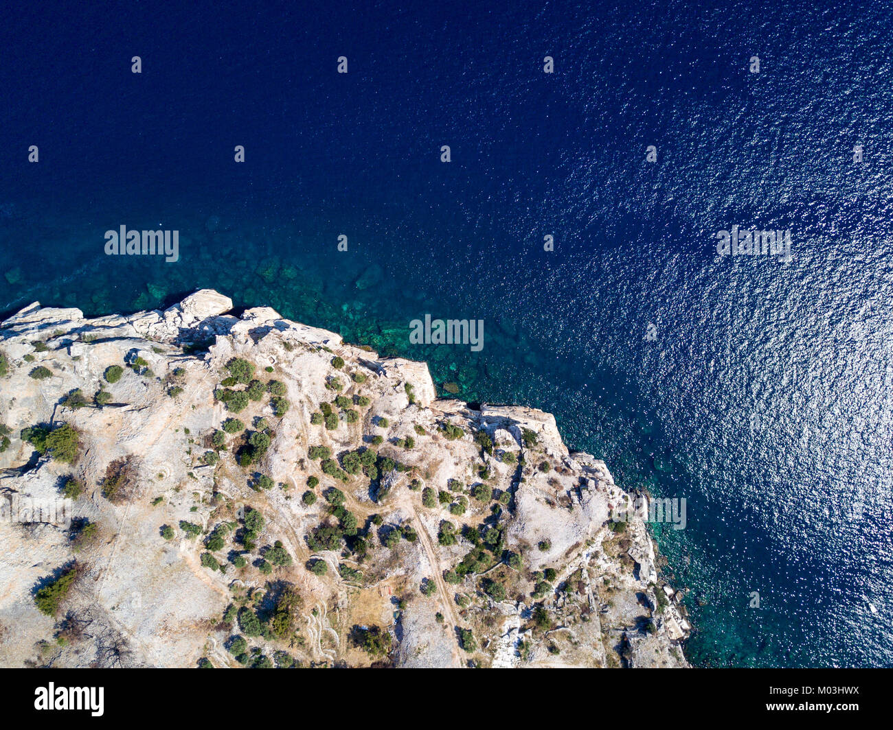 Aerial view of mediterranean cliffs Stock Photo - Alamy