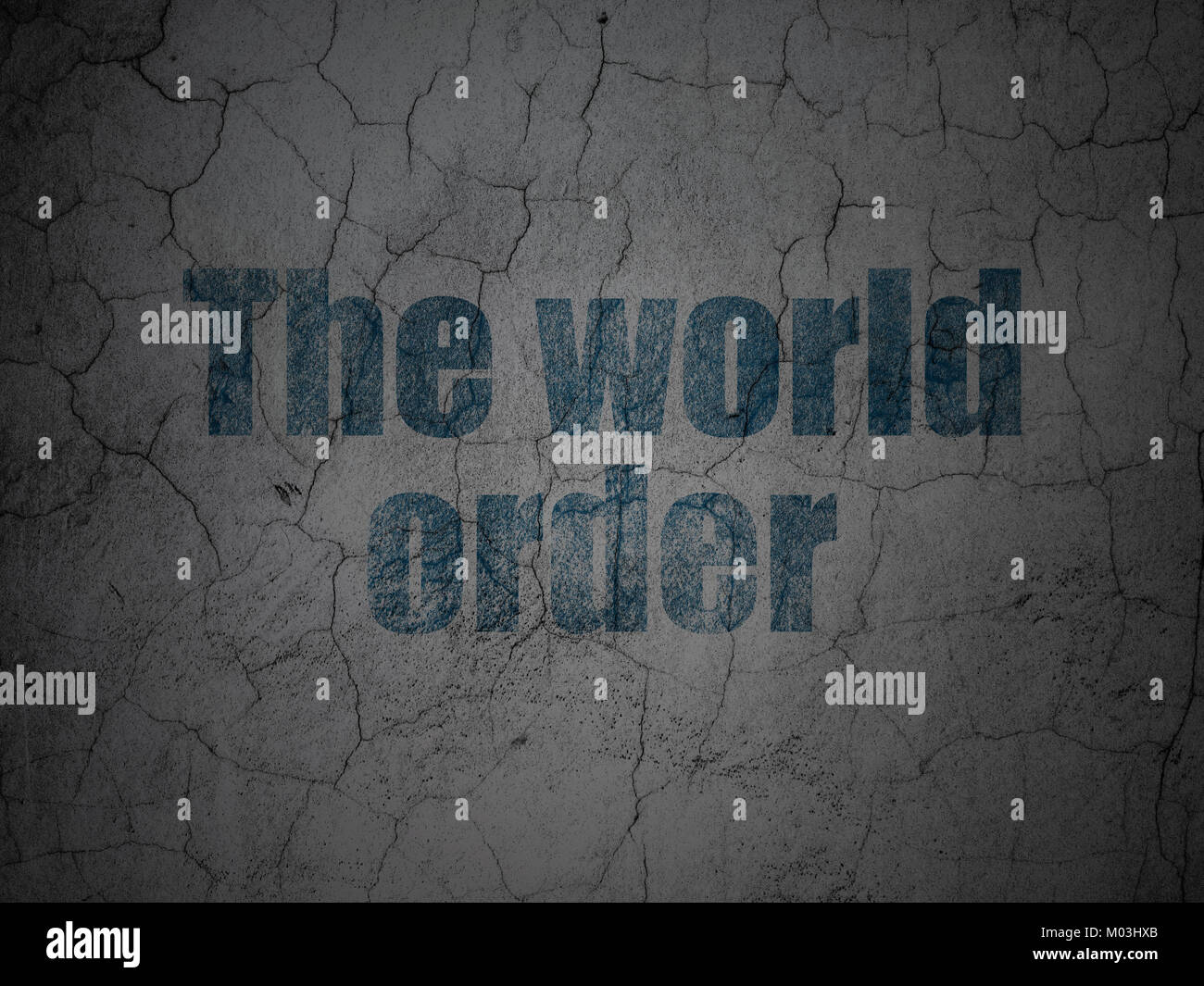 Political concept: The World Order on grunge wall background Stock ...