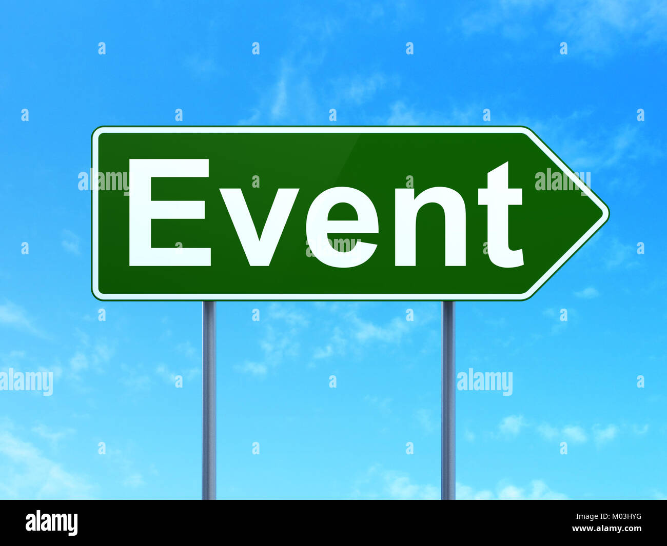 Holiday concept: Event on road sign background Stock Photo - Alamy
