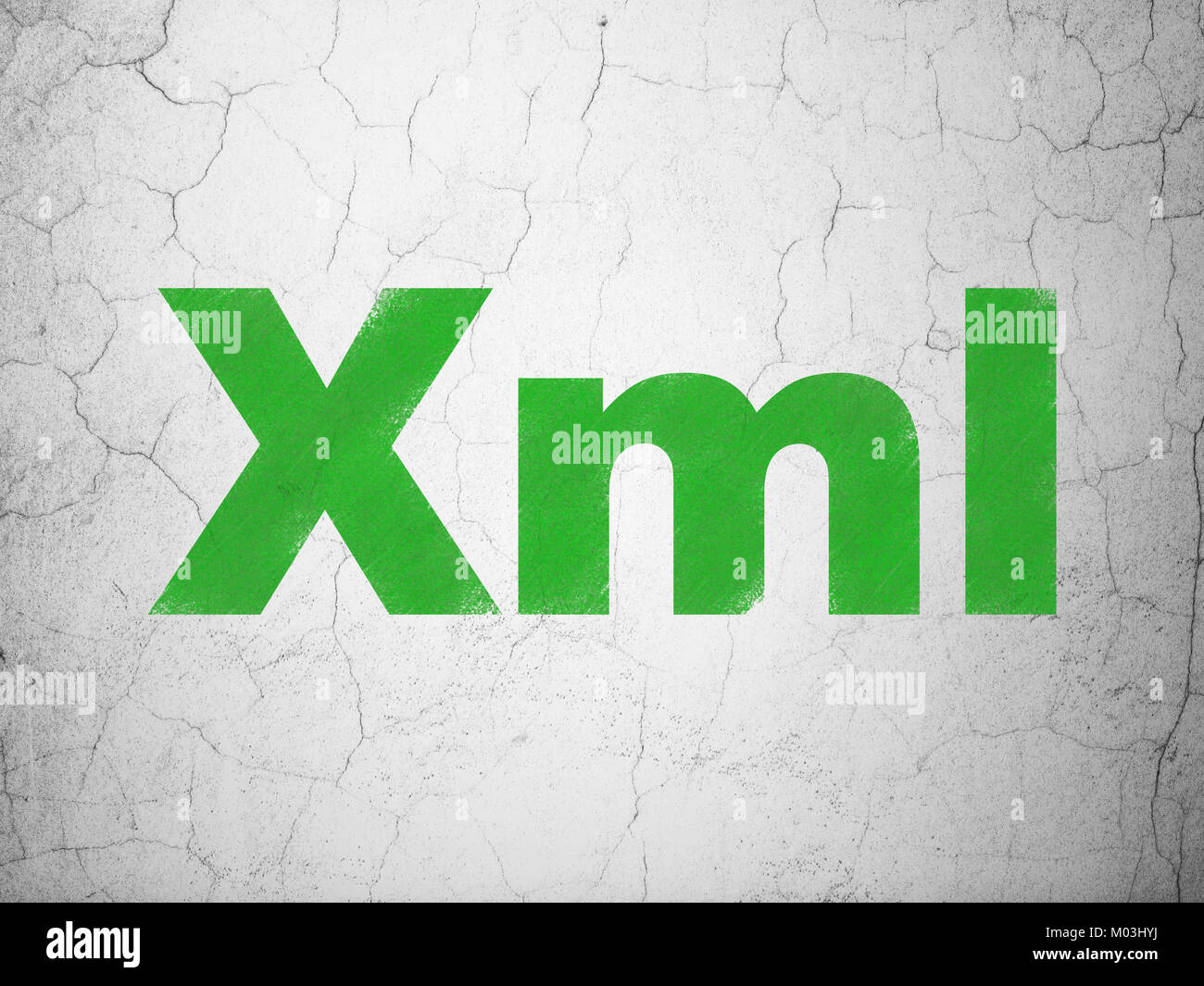 Database concept: Xml on wall background Stock Photo - Alamy