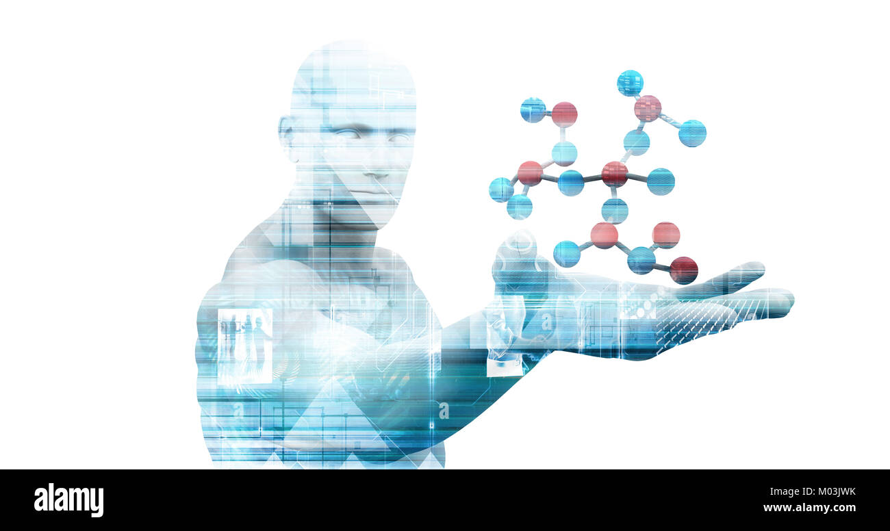 Futuristic Science Research as a Art Concept Stock Photo - Alamy