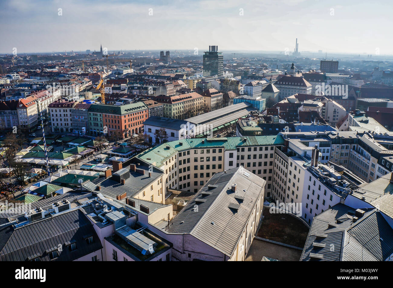 Panorama view of Munich city center Stock Photo - Alamy