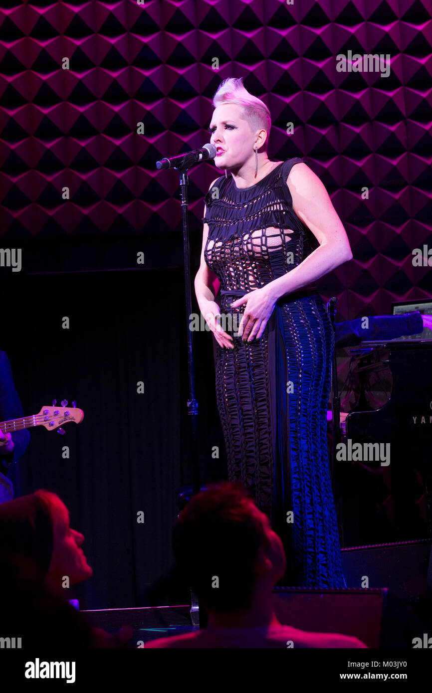 New York, NY - January 17, 2018: Natalie Joy Johnson performs at Joes ...
