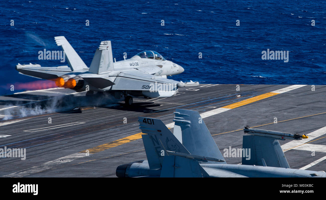 An EA-18G Growler from the Gauntlets of Electronic Attack Squadron (VAQ ...