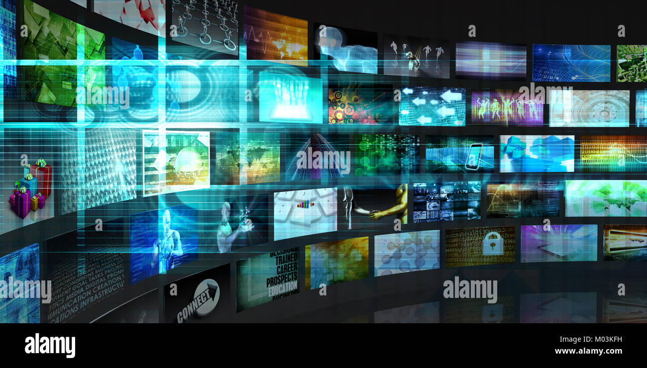 Digital Communication on the Internet with Data Stock Photo - Alamy