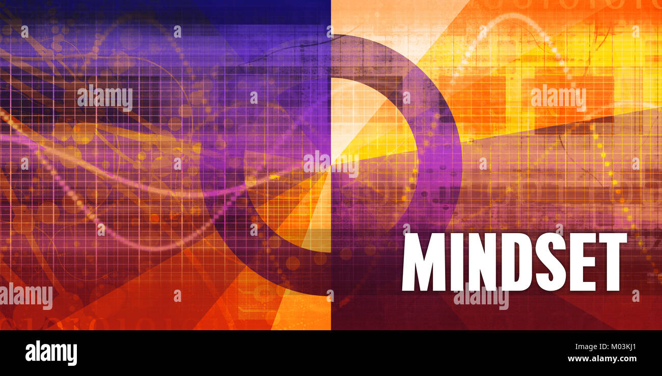 Mindset Focus Concept on a Futuristic Abstract Background Stock Photo ...