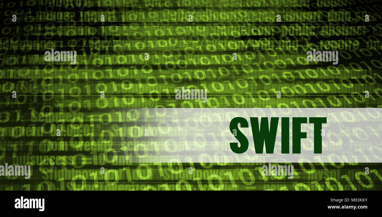 Swift Coding Language with Green Binary Background Stock Photo - Alamy