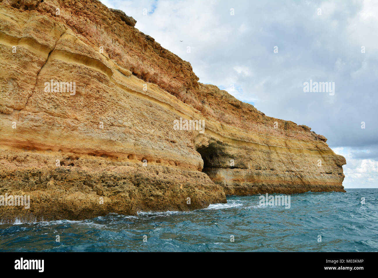 Rock formation on the Algarve coast near Benagil, Portugal, Europe ...