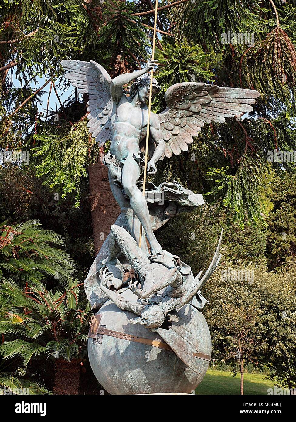 Angel statue in the Vatican gardens in Rome Stock Photo - Alamy