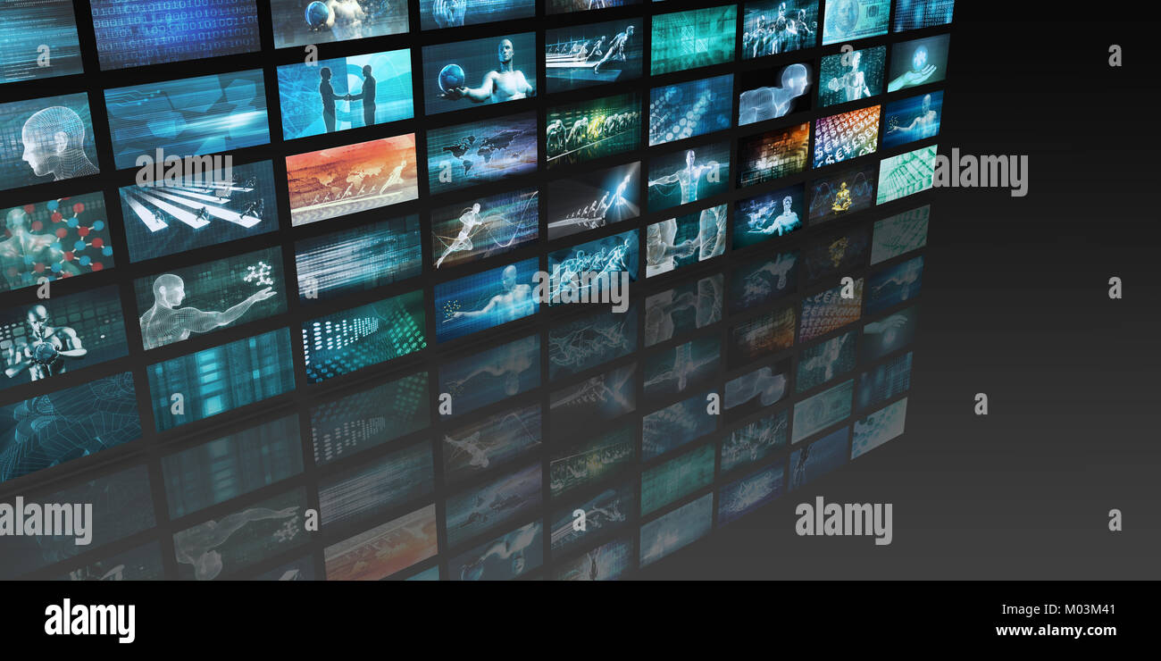 Digital Media Used on the Internet as a Concept Stock Photo - Alamy
