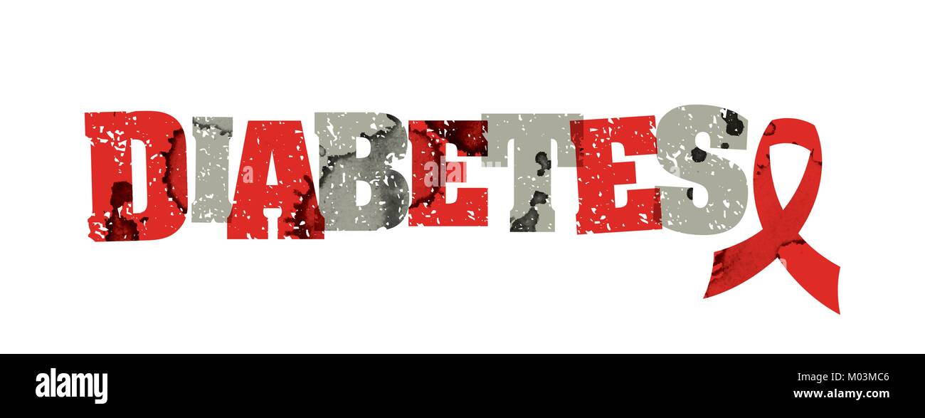 The word DIABETES concept printed in letterpress hand stamped colorful ...