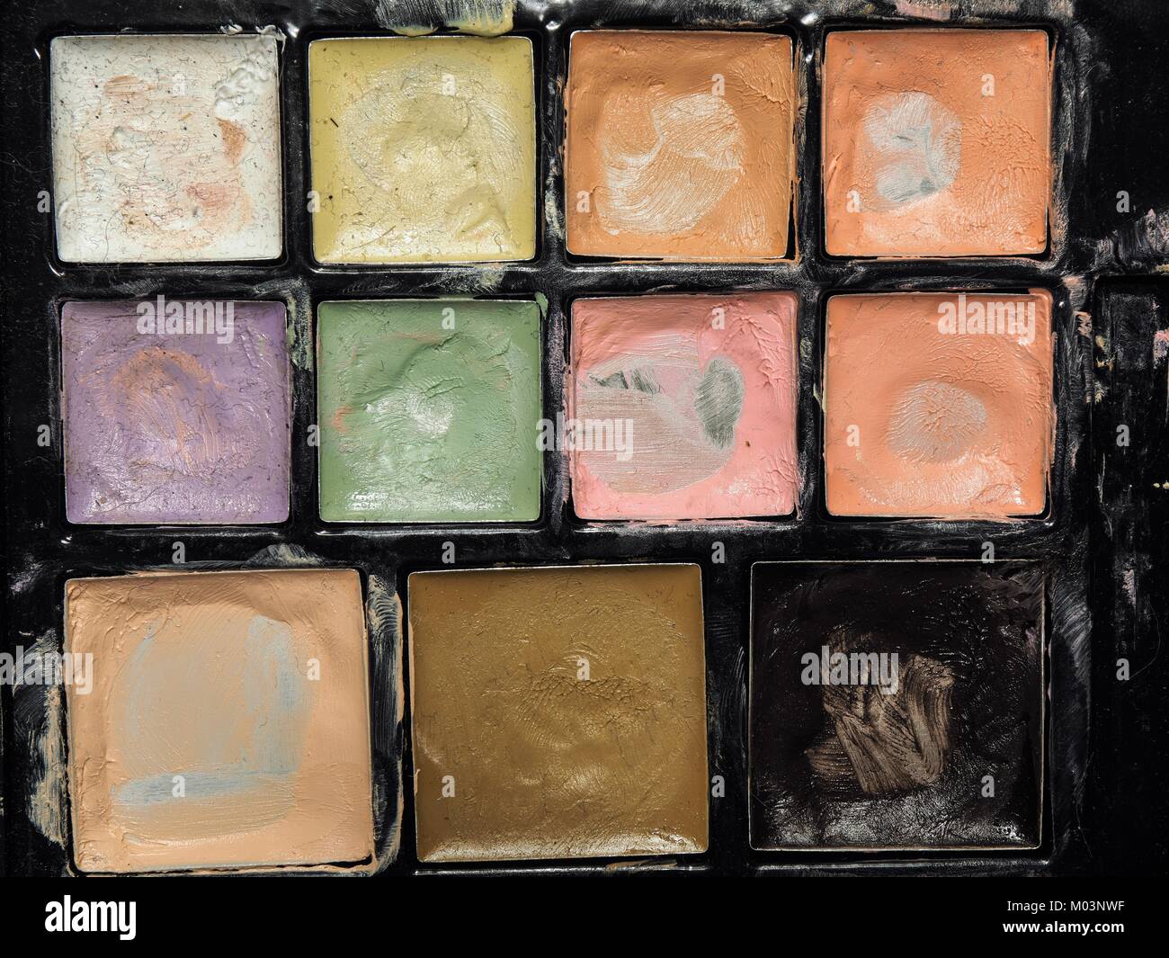 Colorful Used Eye Shadow Makeup Stock Photo - Alamy