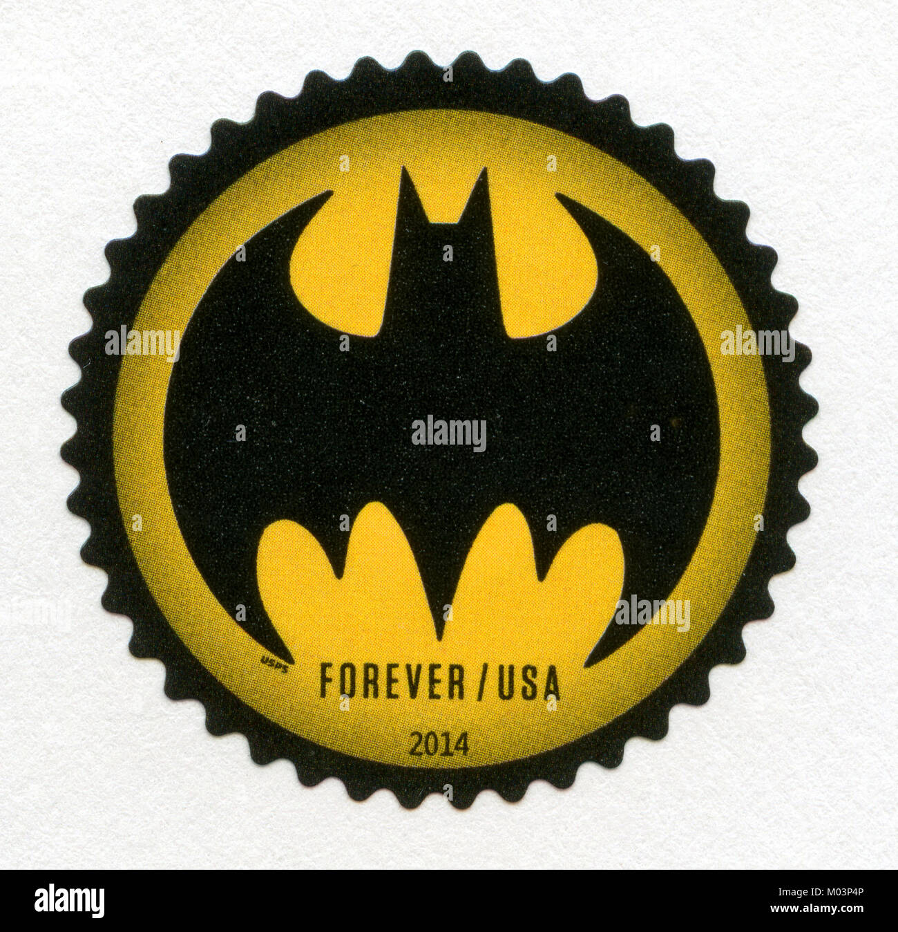 Newly-released US stamp depicting Batman Stock Photo - Alamy