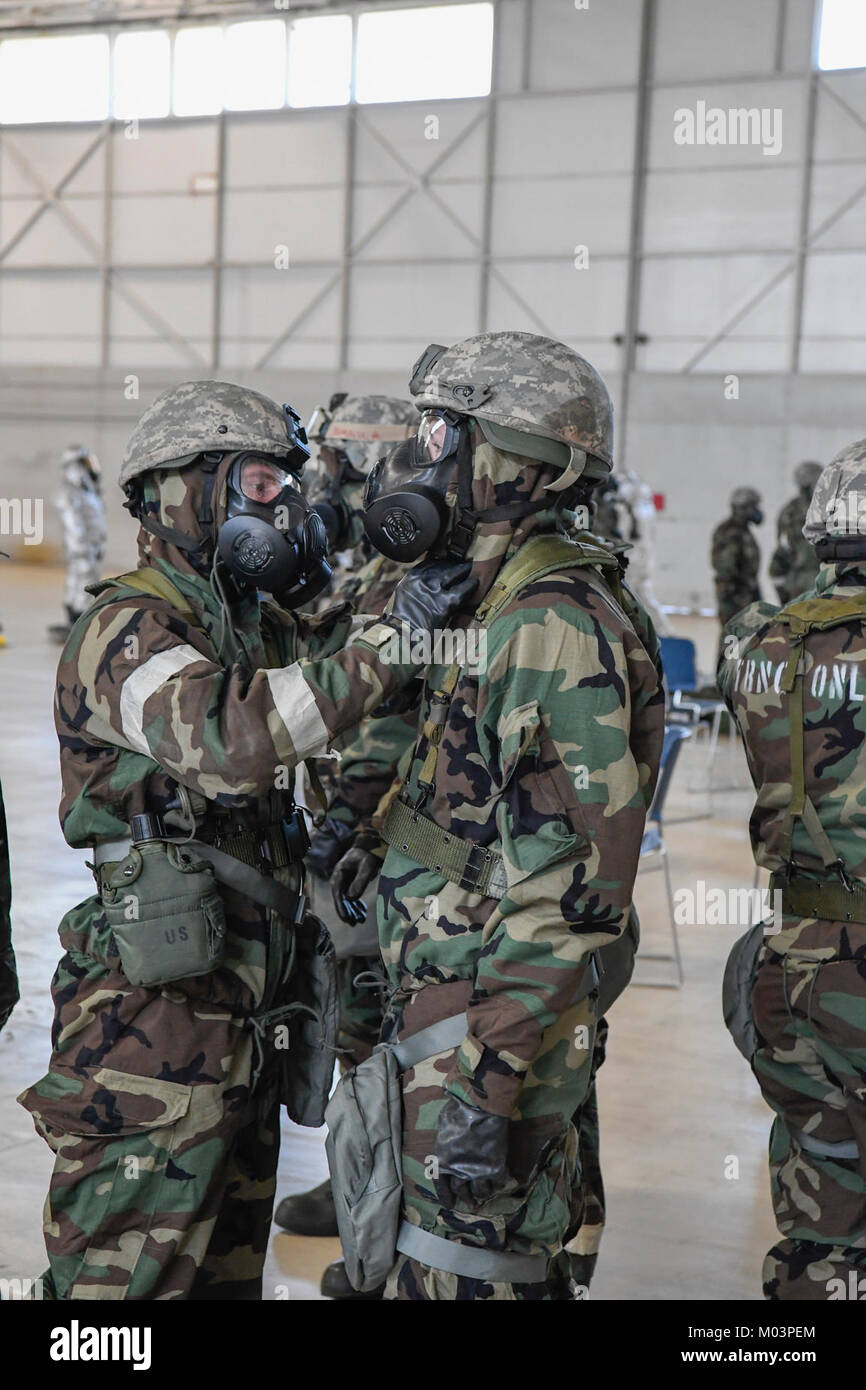 Airman with the 110th Attack Wing, Battle Creek Mich., go through ...