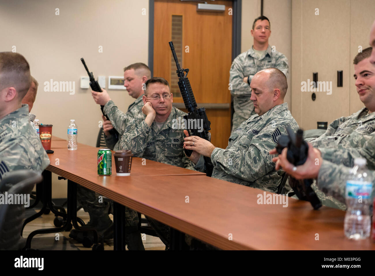 Airmen from the 110th Attack Wing, Battle Creek, Mich. receive ...