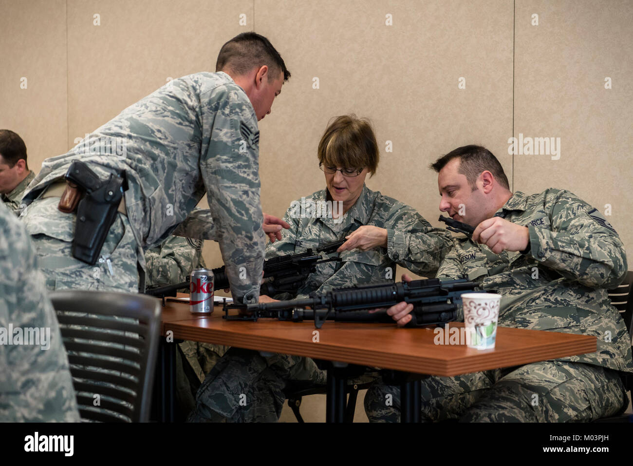 Airmen from the 110th Attack Wing, Battle Creek, Mich. receive ...