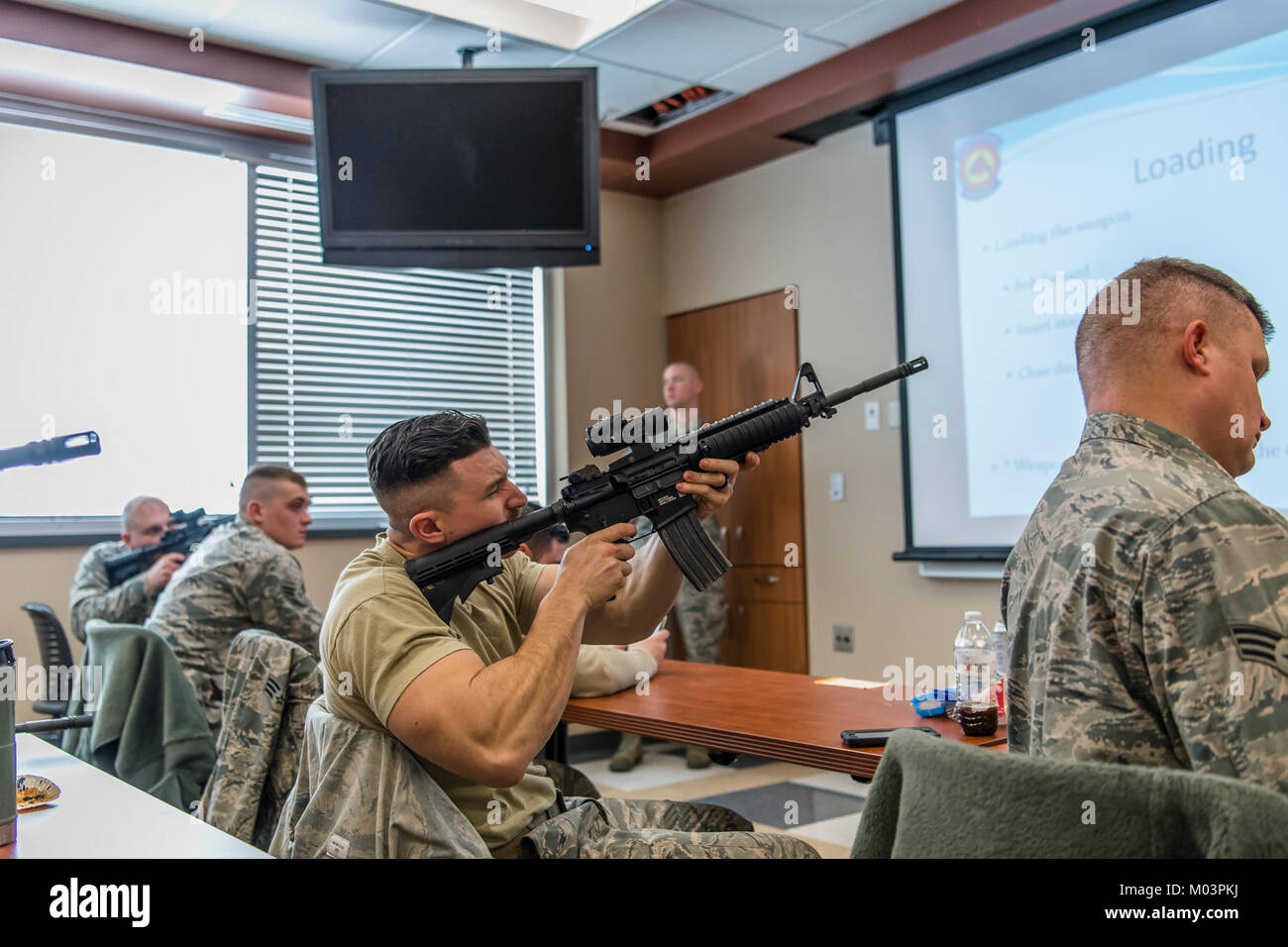 Airmen from the 110th Attack Wing, Battle Creek, Mich. receive ...