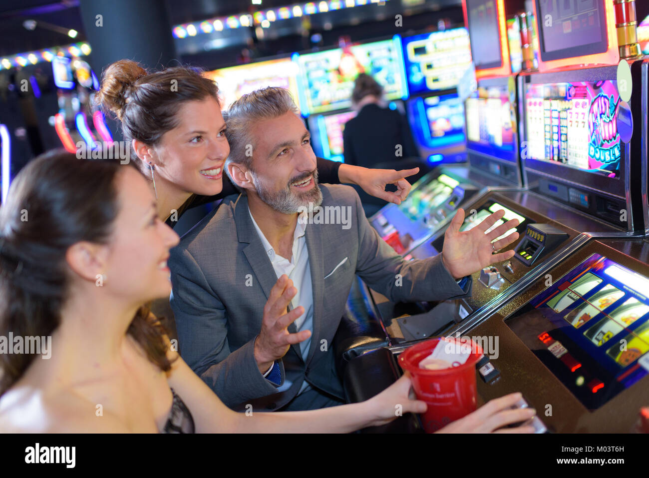 Man slot machine lights hi-res stock photography and images - Alamy