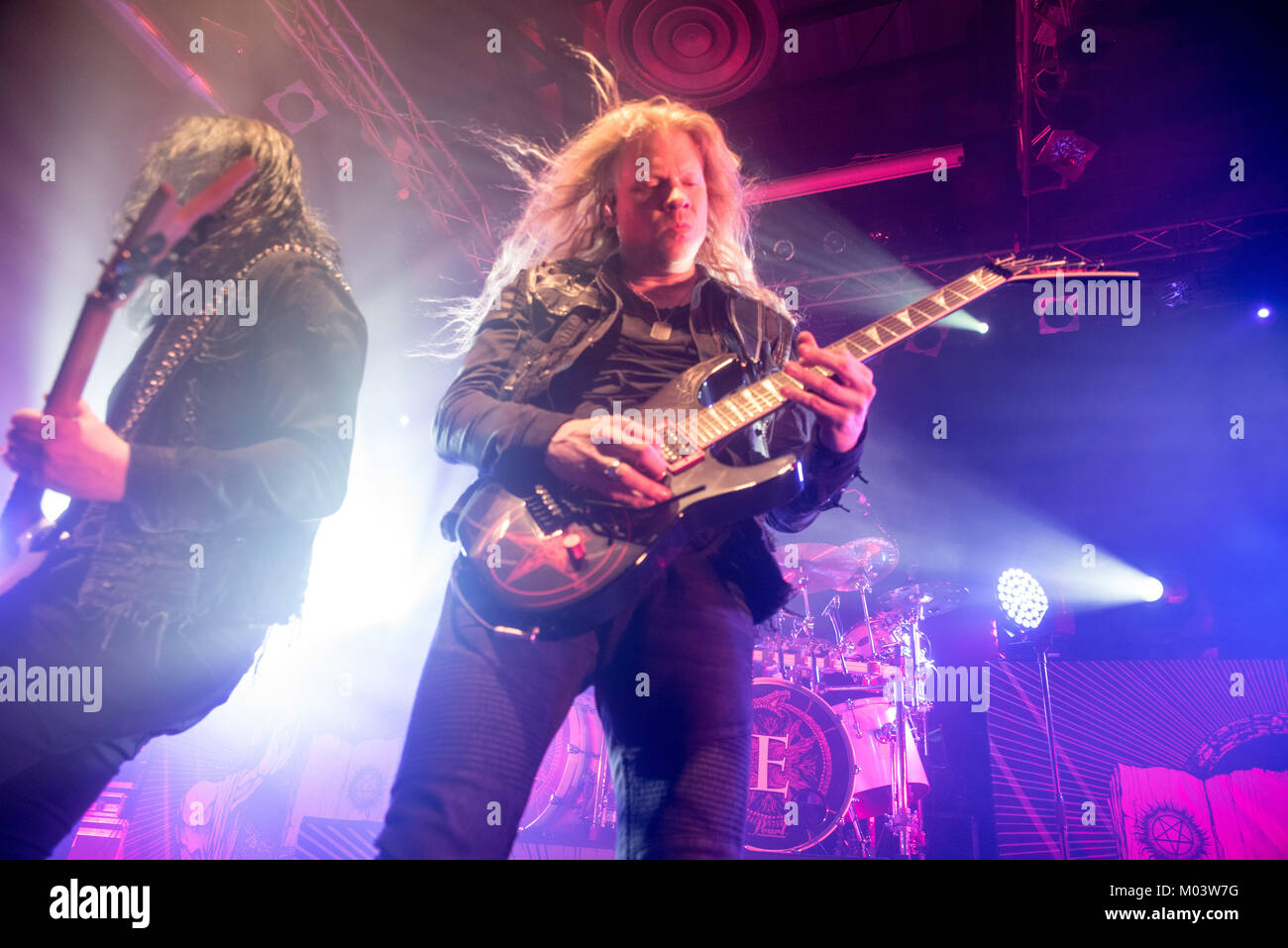 Milan, Italy. 17th January, 2018. Jeff Loomis performs with Arch Enemy ...