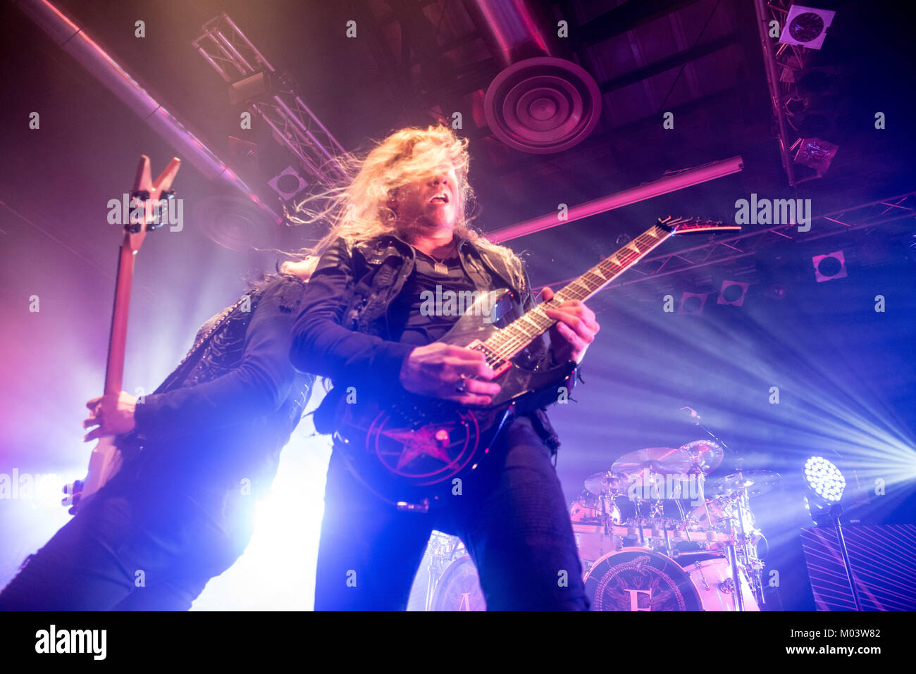 Milan, Italy. 17th January, 2018. Jeff Loomis performs with Arch Enemy ...