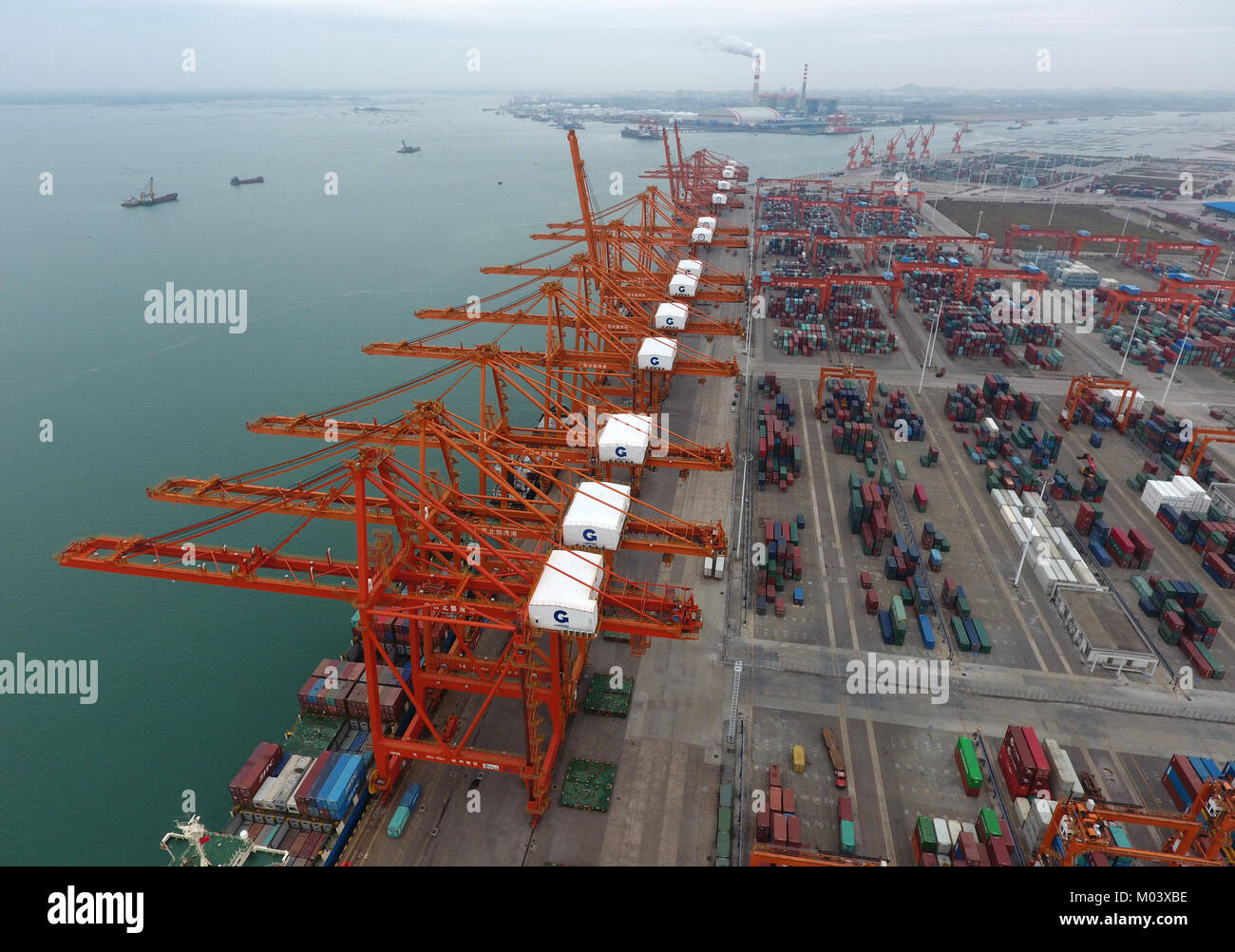 Nanning. 10th Jan, 2018. Photo taken on Jan. 10, 2018 shows Qinzhou ...