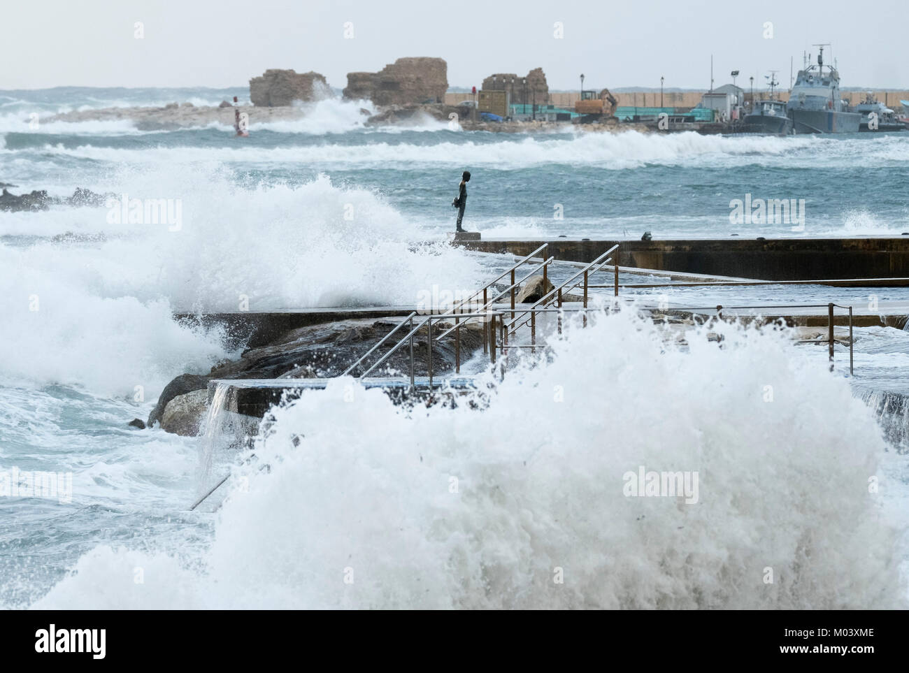 Paphos, Cyprus. 18th Jan, 2018. The little fisherman”- a bronze of a ...