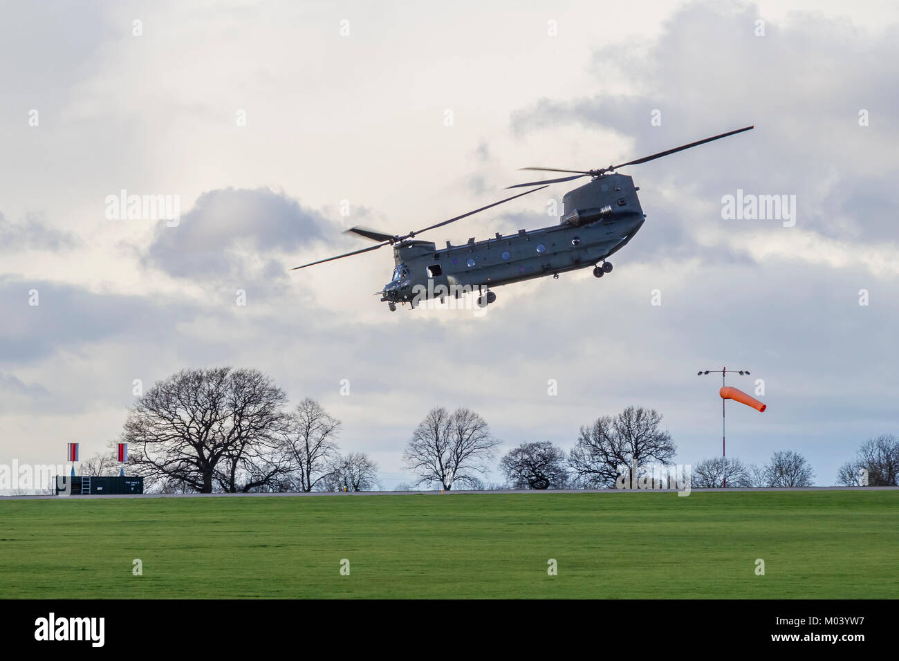Sywell, Northamptonshire, U.K. 18th January 2018. A Chinook helicopter ...