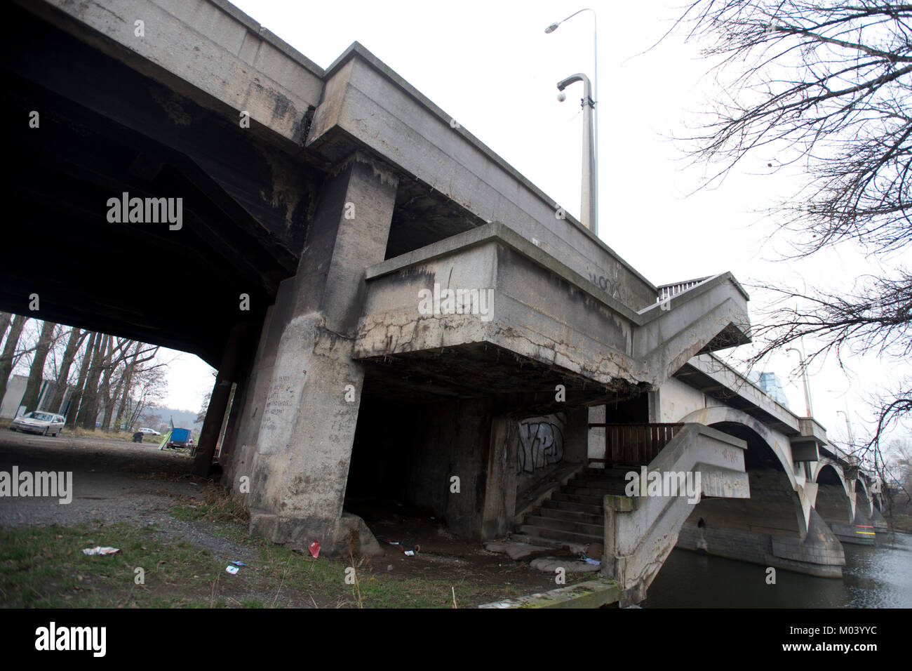 FILE PHOTO*** Prague closes the Liben Bridge for cars and trams since ...