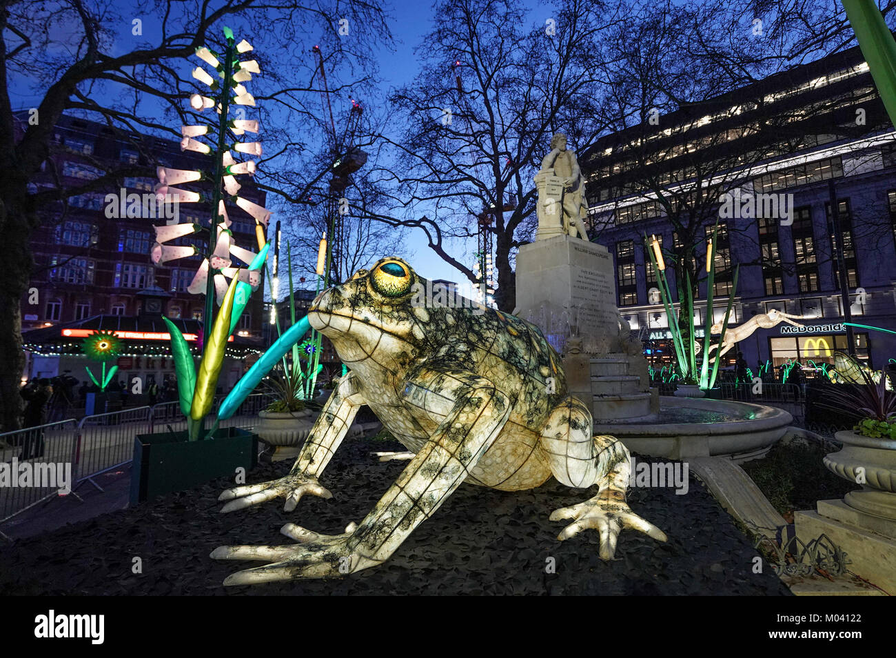 London, UK. 18th Jan, 2018. An installation called Nightlife, by the ...