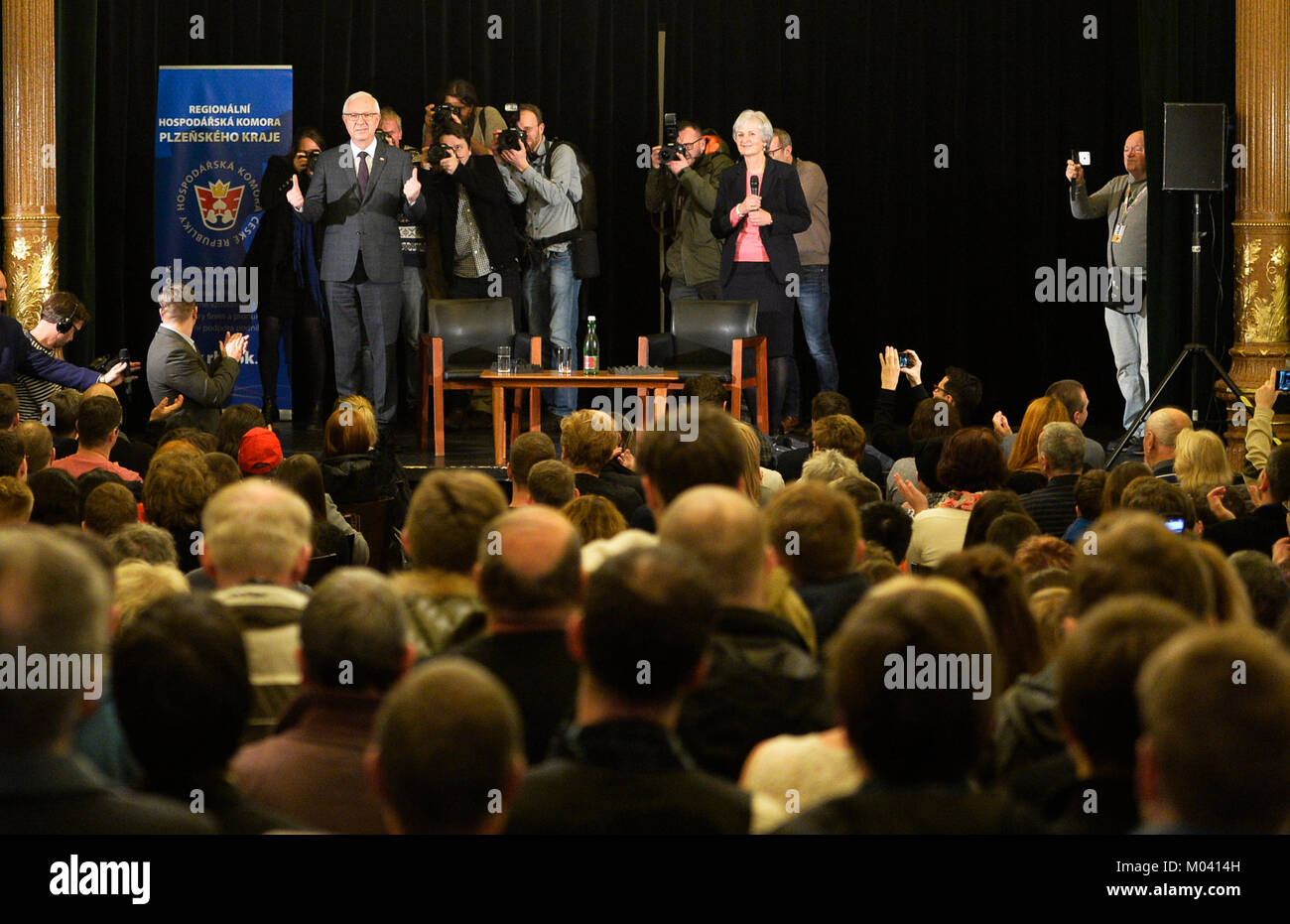 Pilsen, Czech Republic. 18th Jan, 2018. Presidential candidate Jiri ...