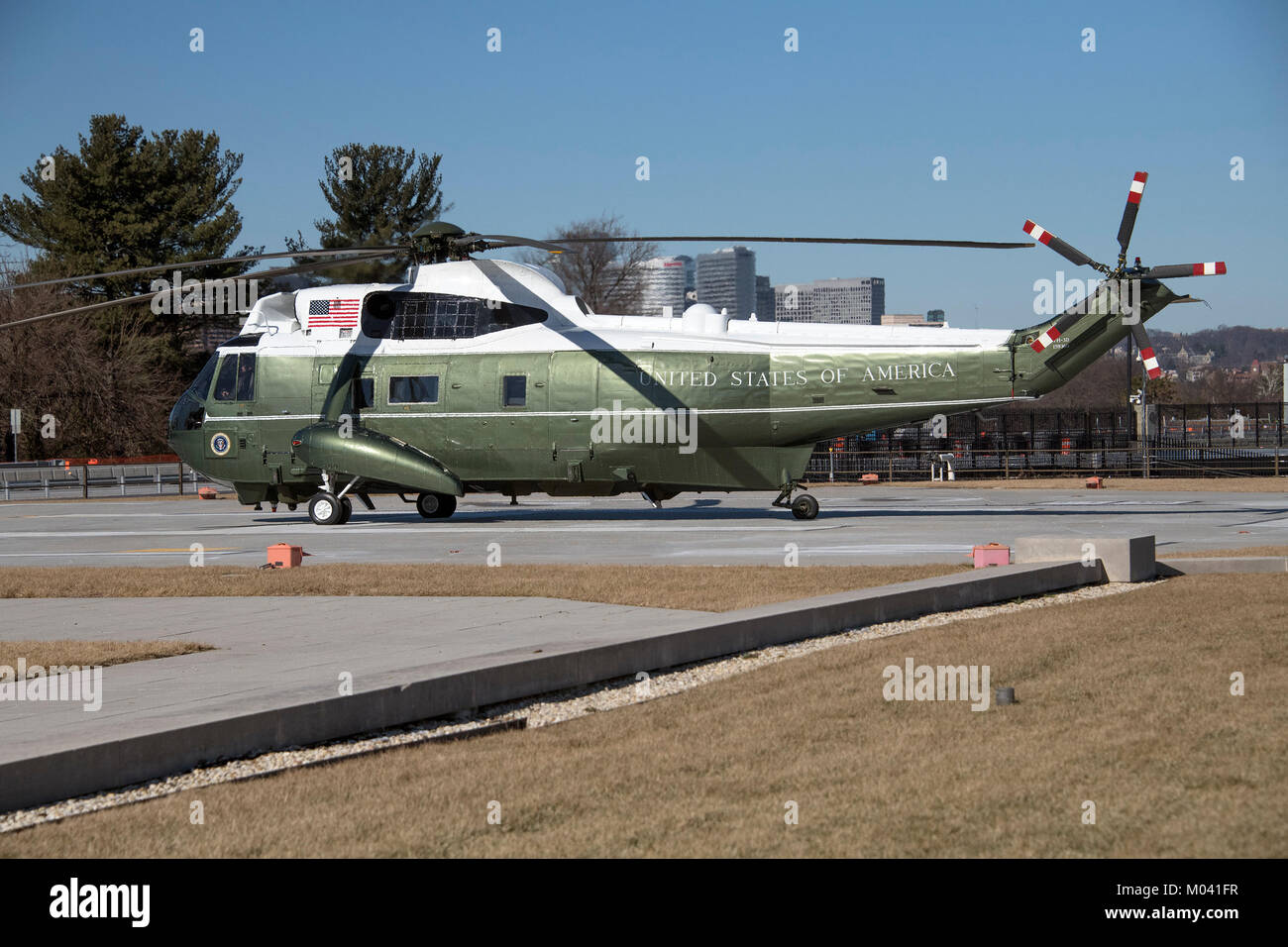 Marine One, with United States President Donald J. Trump aboard ...