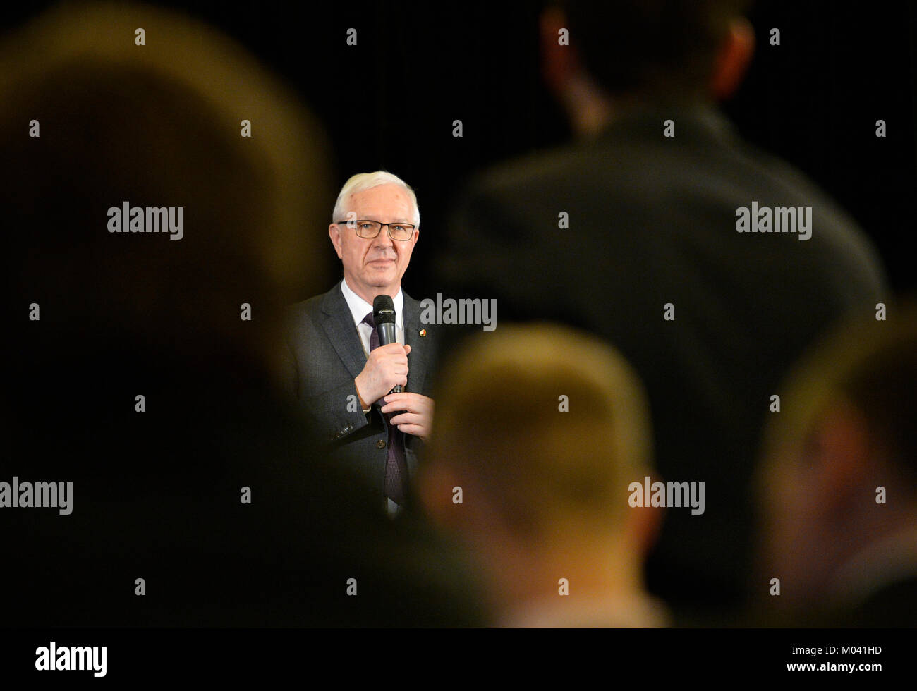 Pilsen, Czech Republic. 18th Jan, 2018. Presidential candidate Jiri ...