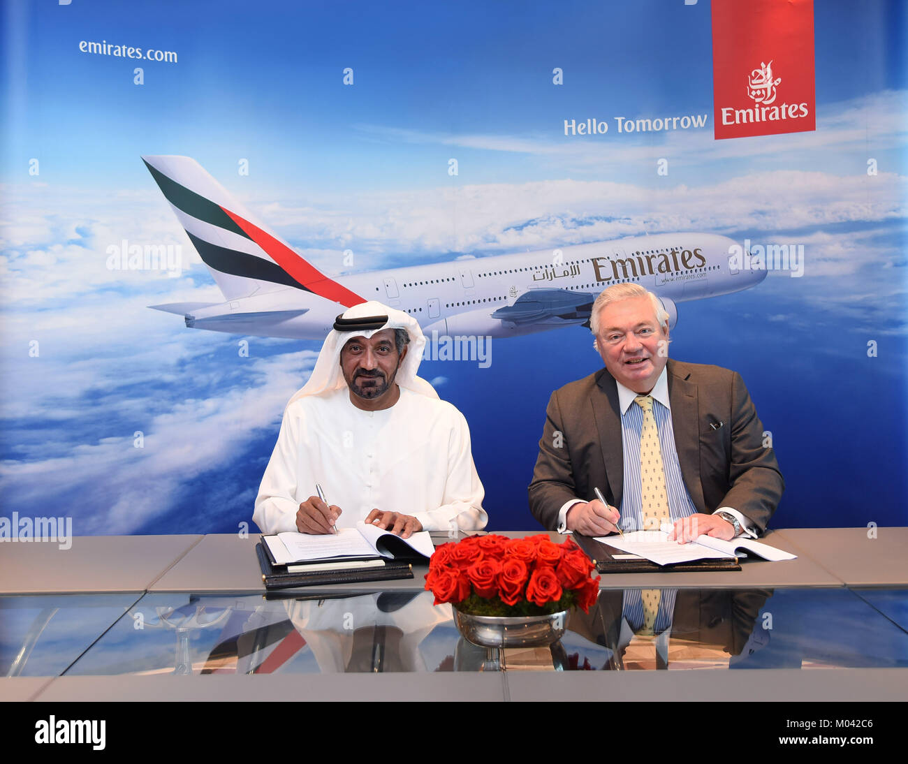 Dubai. 18th Jan, 2018. Photo provided by Emirates Airline, the ...