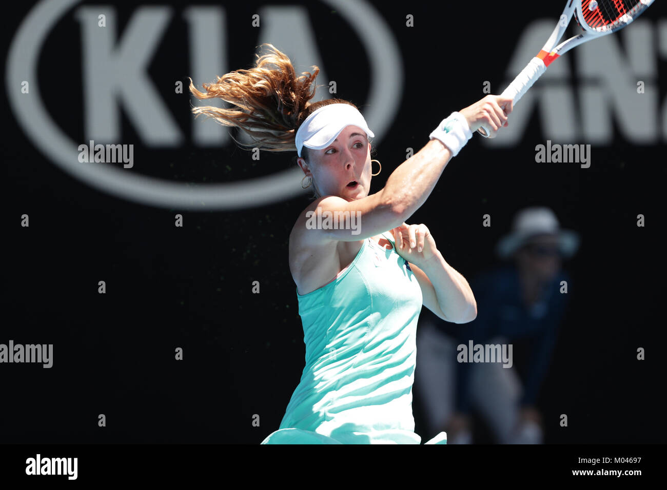 Melbourne, Australia. 19th Jan, 2018. French tennis player Alize Cornet ...