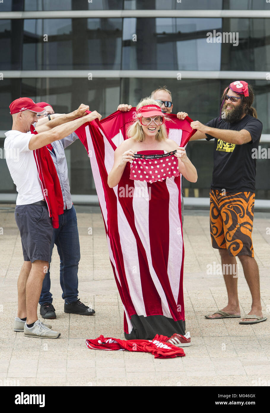 Christchurch, Canterbury, New Zealand. 19th Jan, 2018. Street performer ...