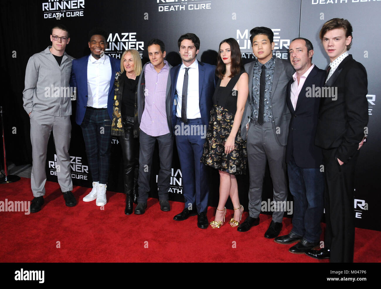 Los Angeles, California, USA. 18th Jan, 2018. (L-R) Actors Will Poulter ...