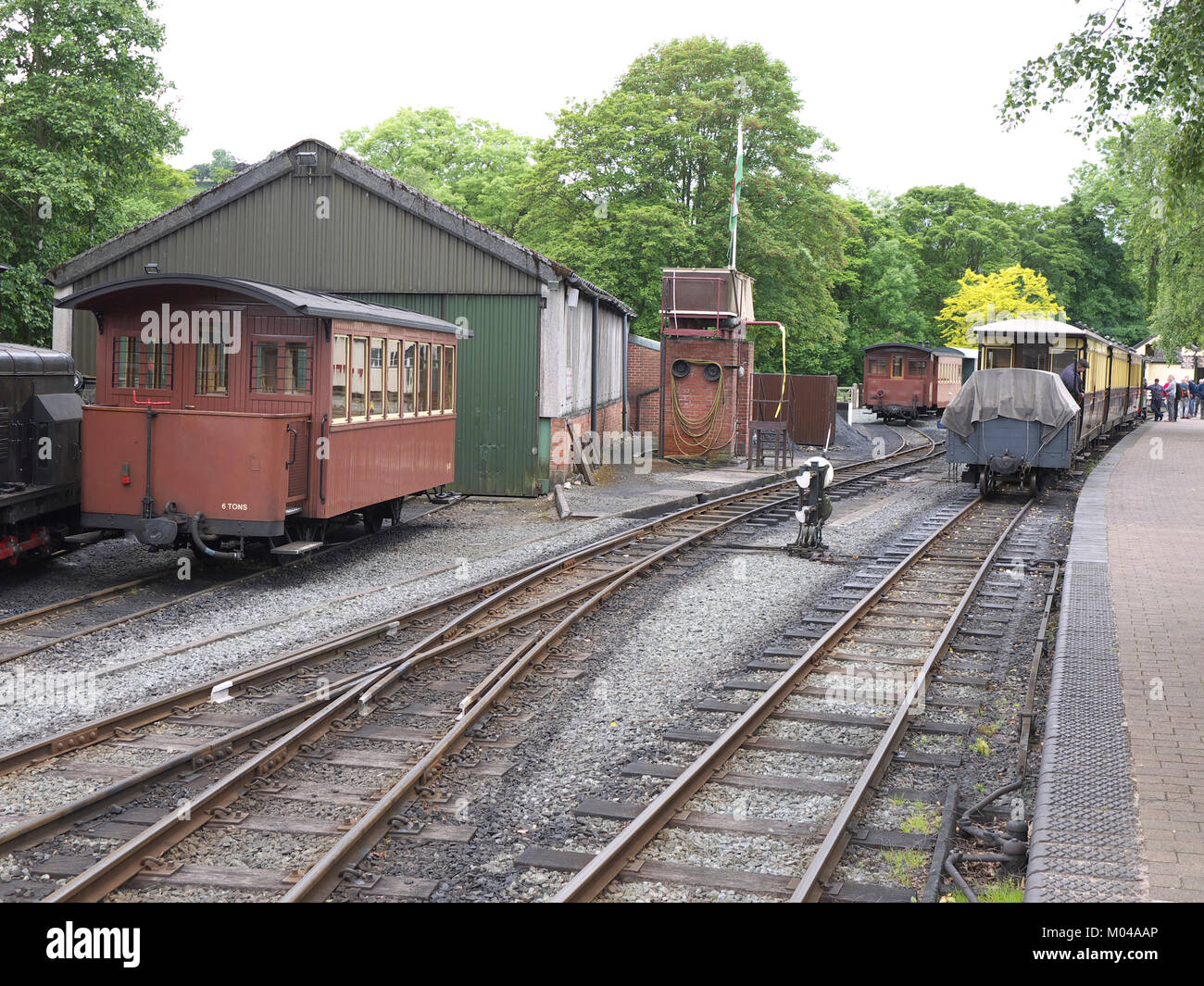Various wagons on the Welshpool and Llanfair light railway Stock Photo ...