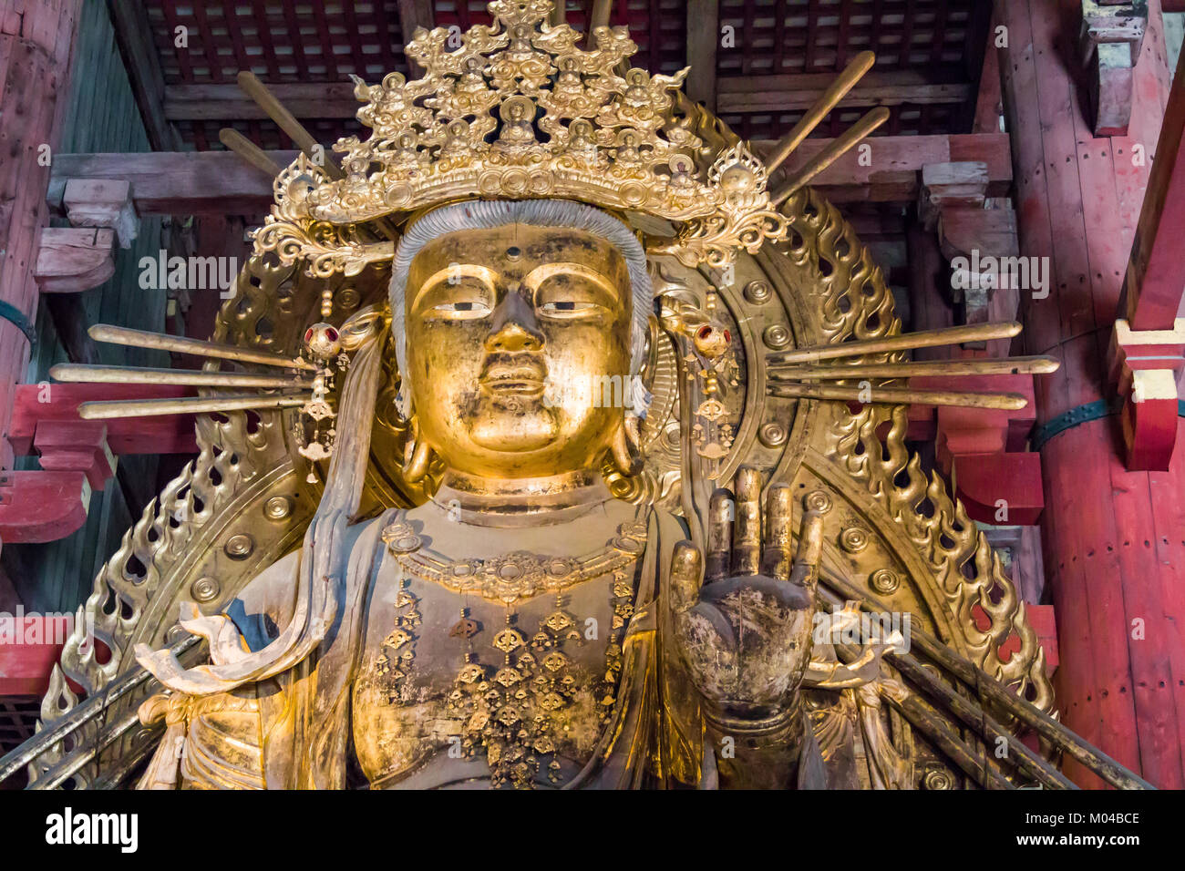 A preserved golden Buddha statue inside Todaiji Temple Stock Photo - Alamy