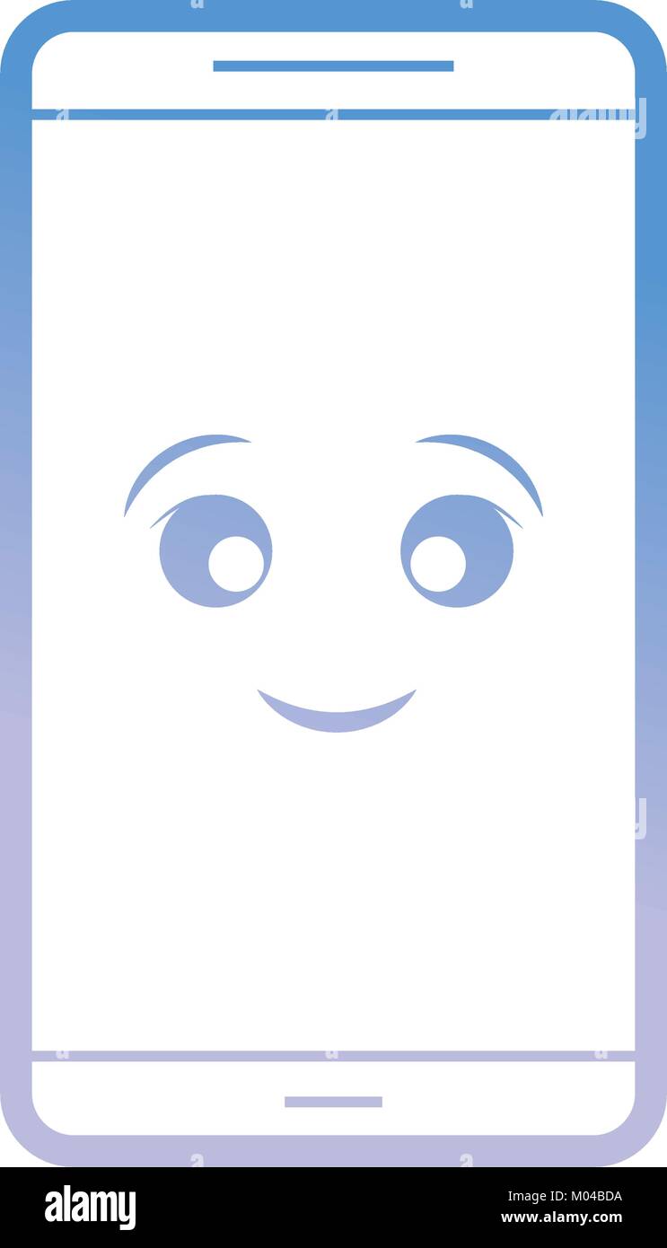 Blue gradient smartphone mockup Stock Vector Images - Alamy