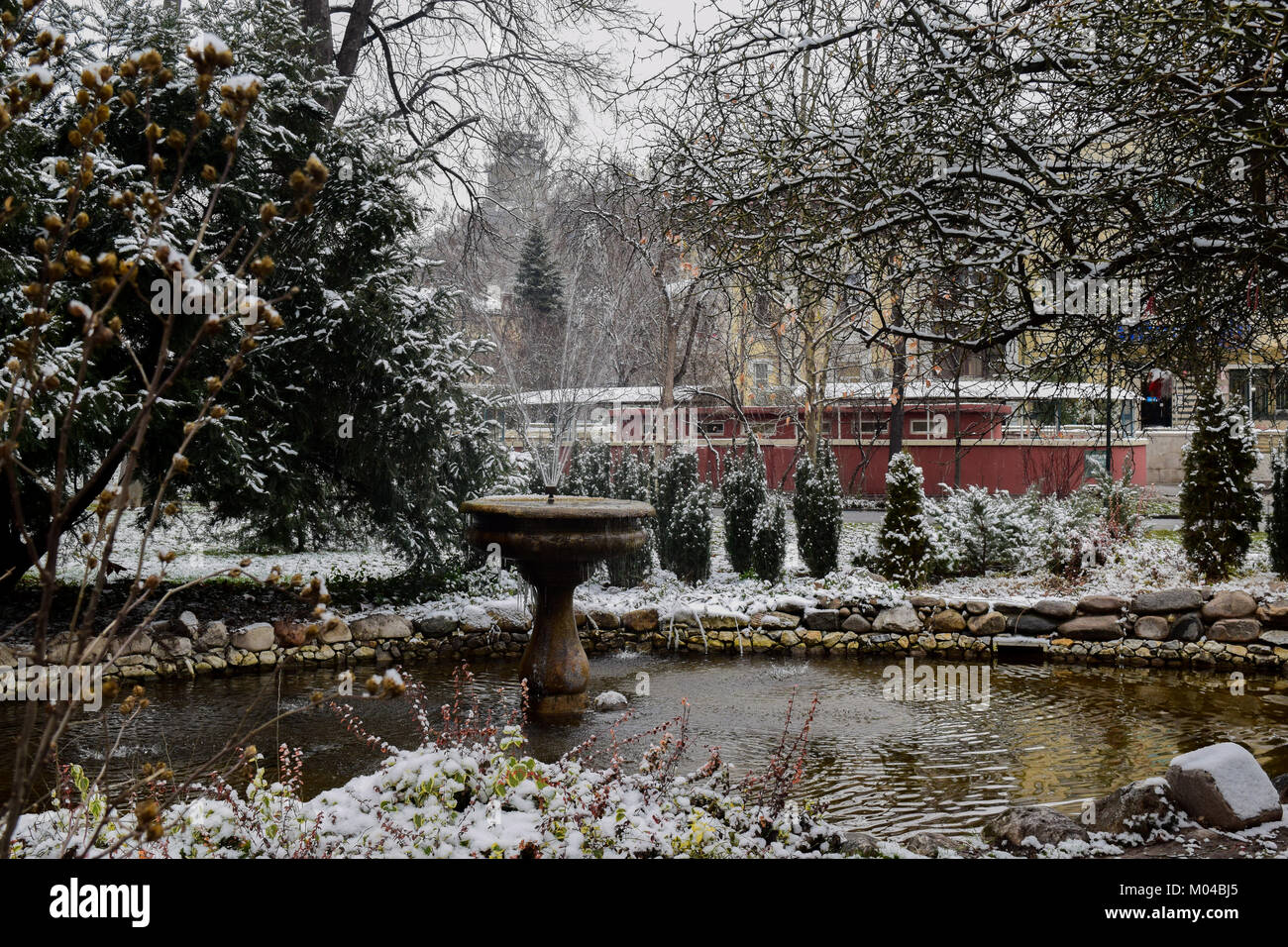 Snow water fountain hi-res stock photography and images - Alamy
