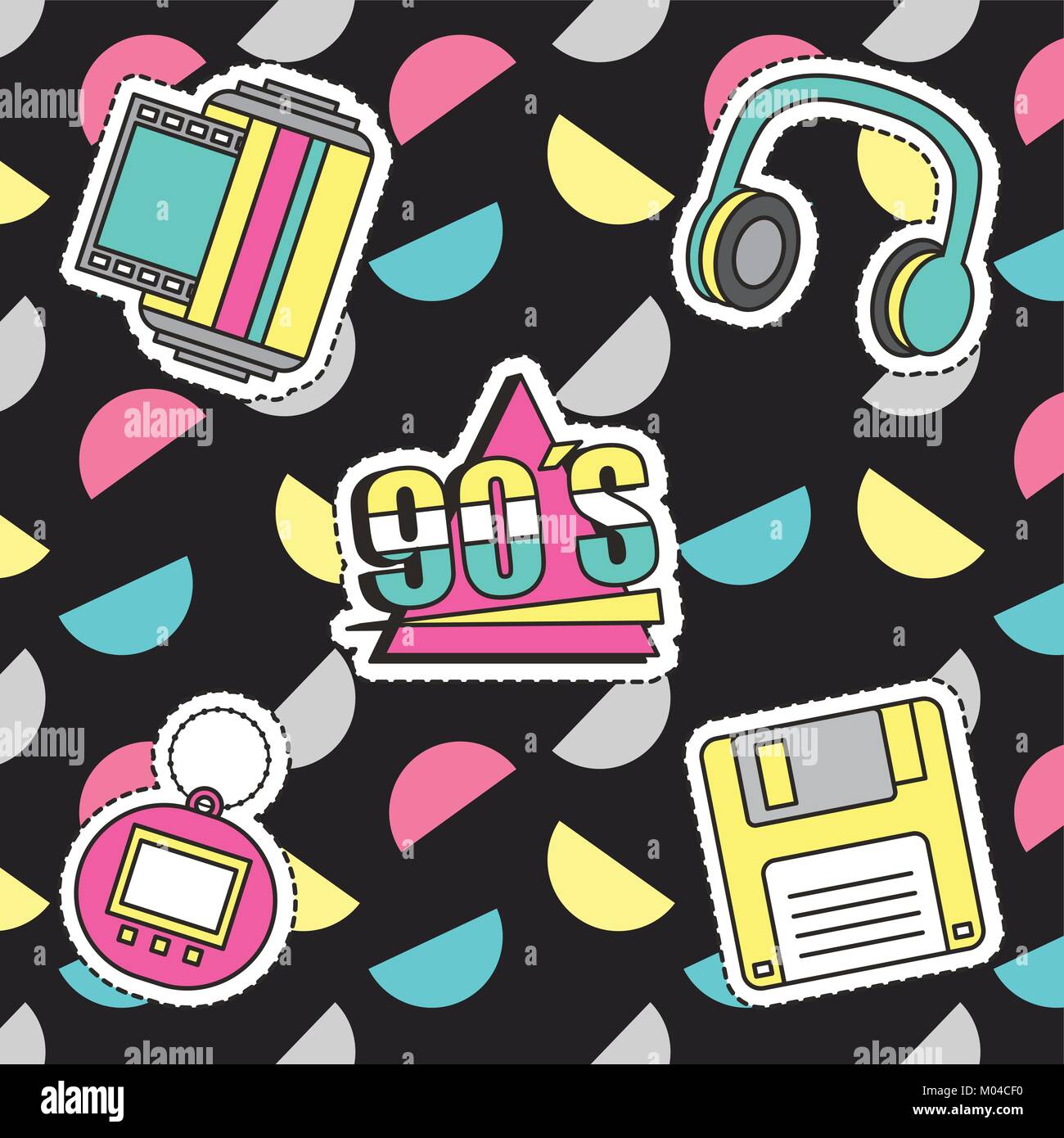 fashion 90s patches retro elements collection Stock Vector Image & Art ...