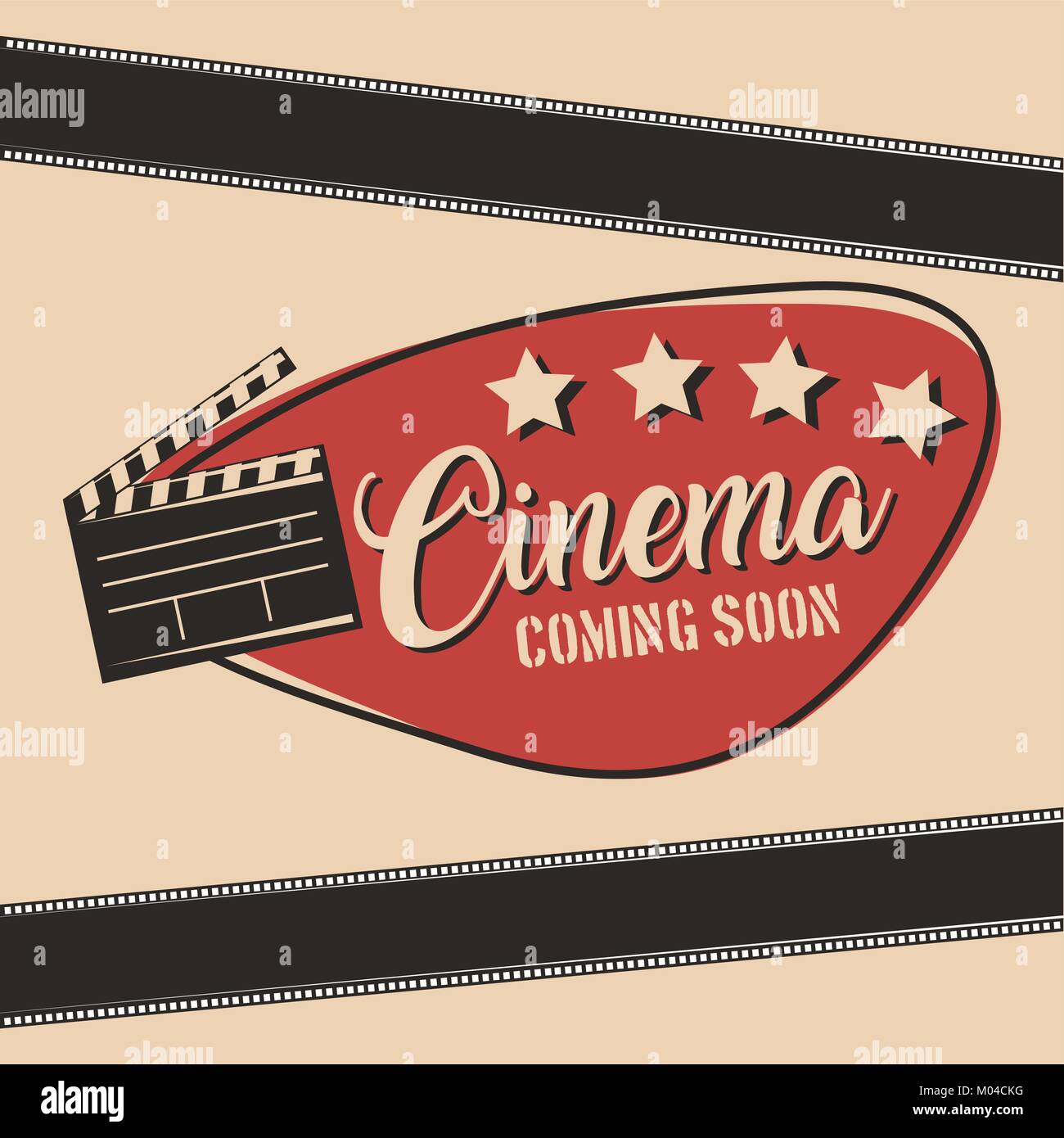 cinema coming soon movie film clapper board Stock Vector Image & Art ...