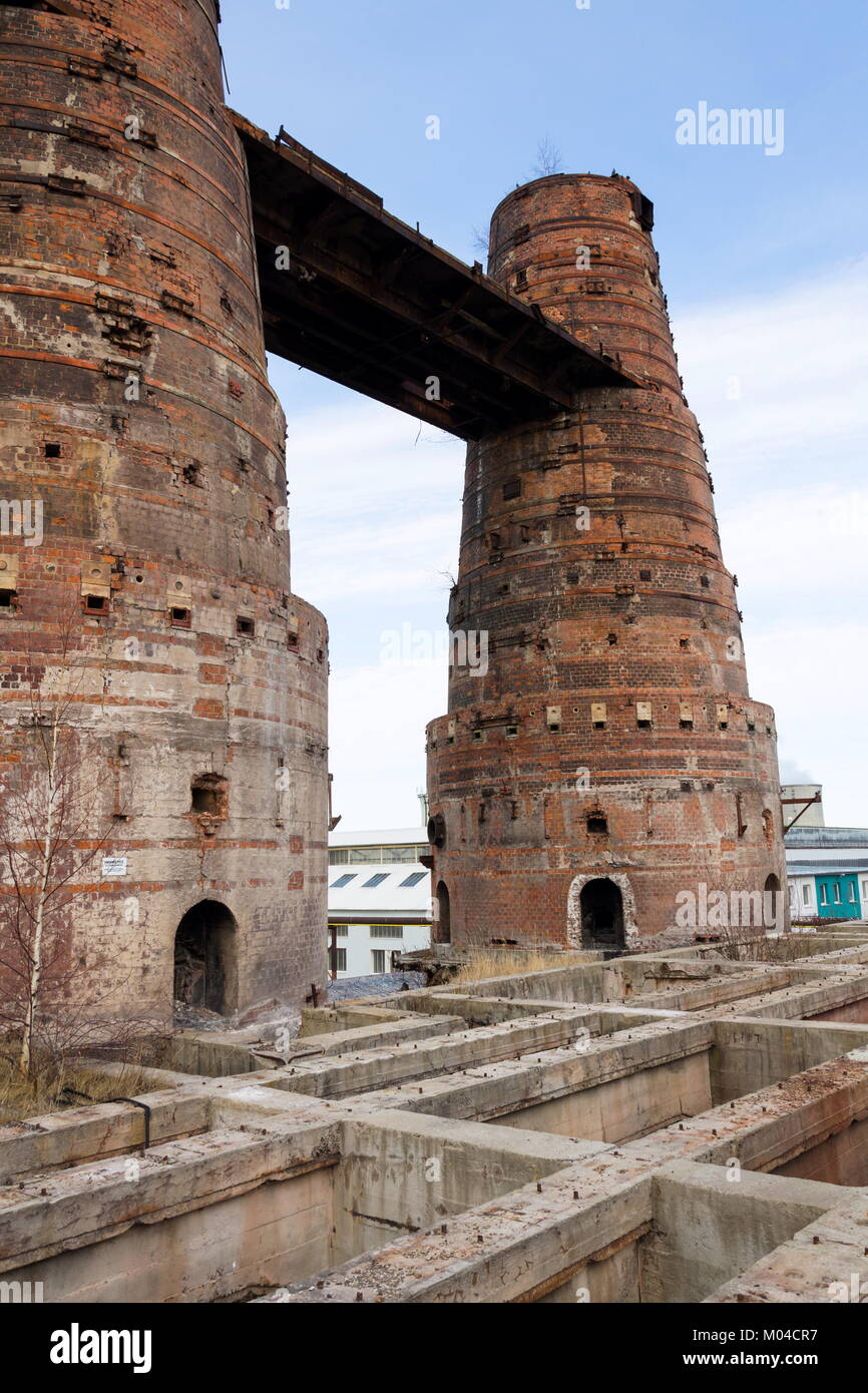 Lime kilns in Kladno, Czech Republic, National cultural monument Stock ...