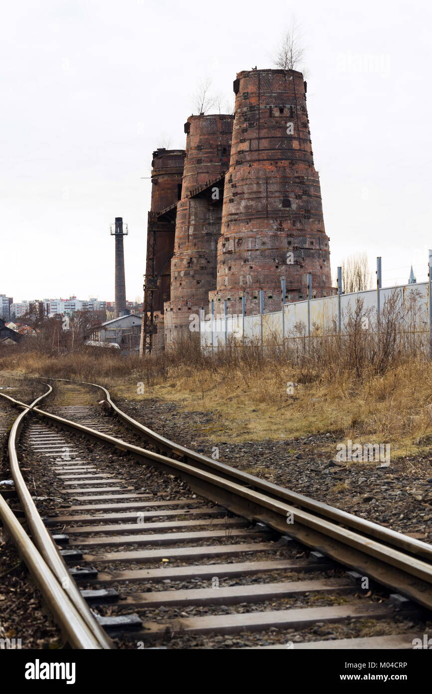 Lime kilns in Kladno, Czech Republic, National cultural monument Stock ...